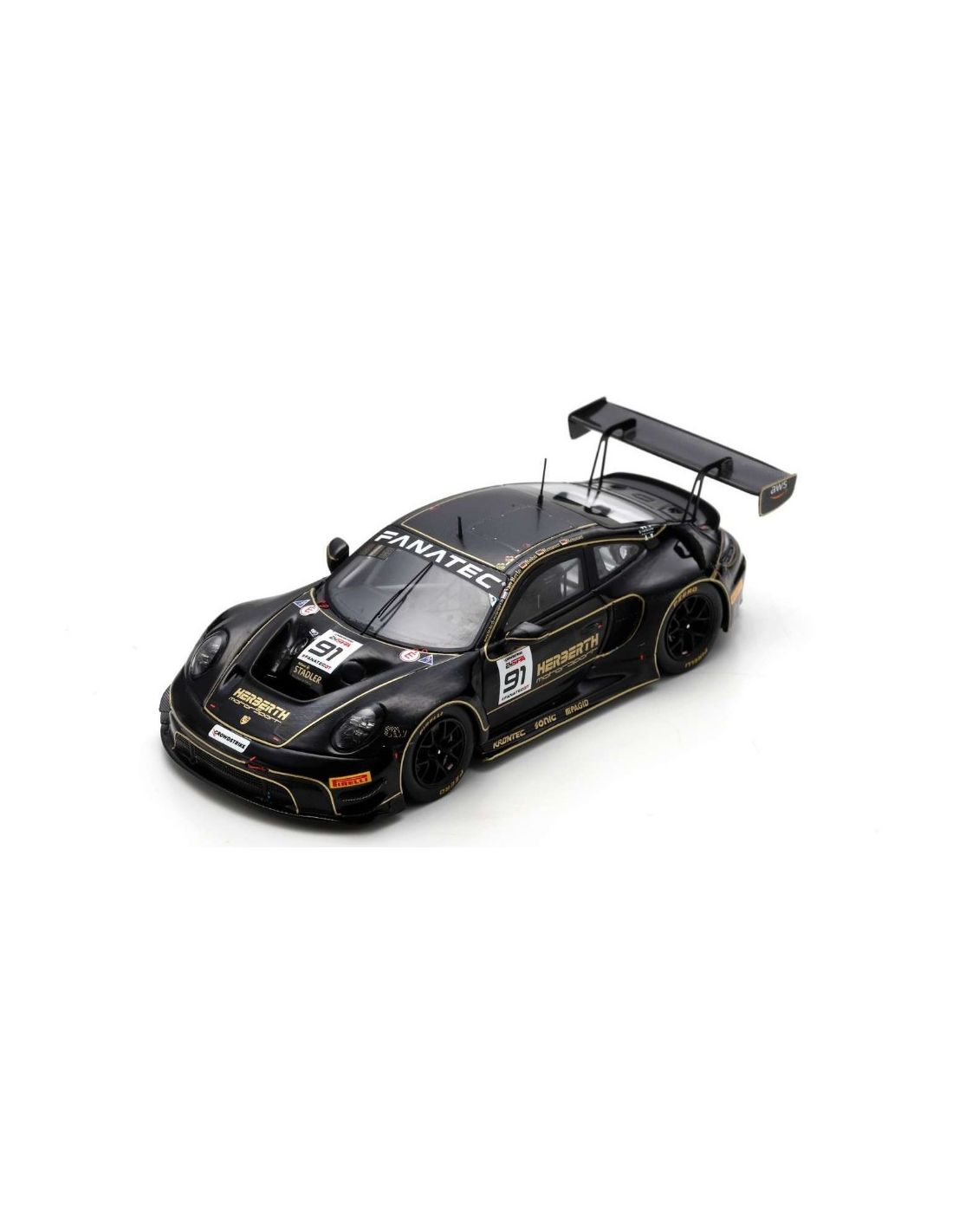 SPARK MODEL SB715 PORSCHE 911 GT3 R N.91 24 H SPA 2023 BOHN-VAN BERLO-A ...