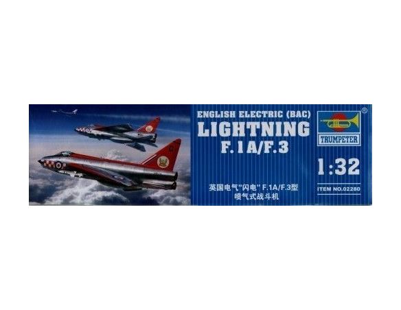 TRUMPETER 02280 ENGLISH ELECTRIC BAC LIGHTNING F.1A/F3 Modellino