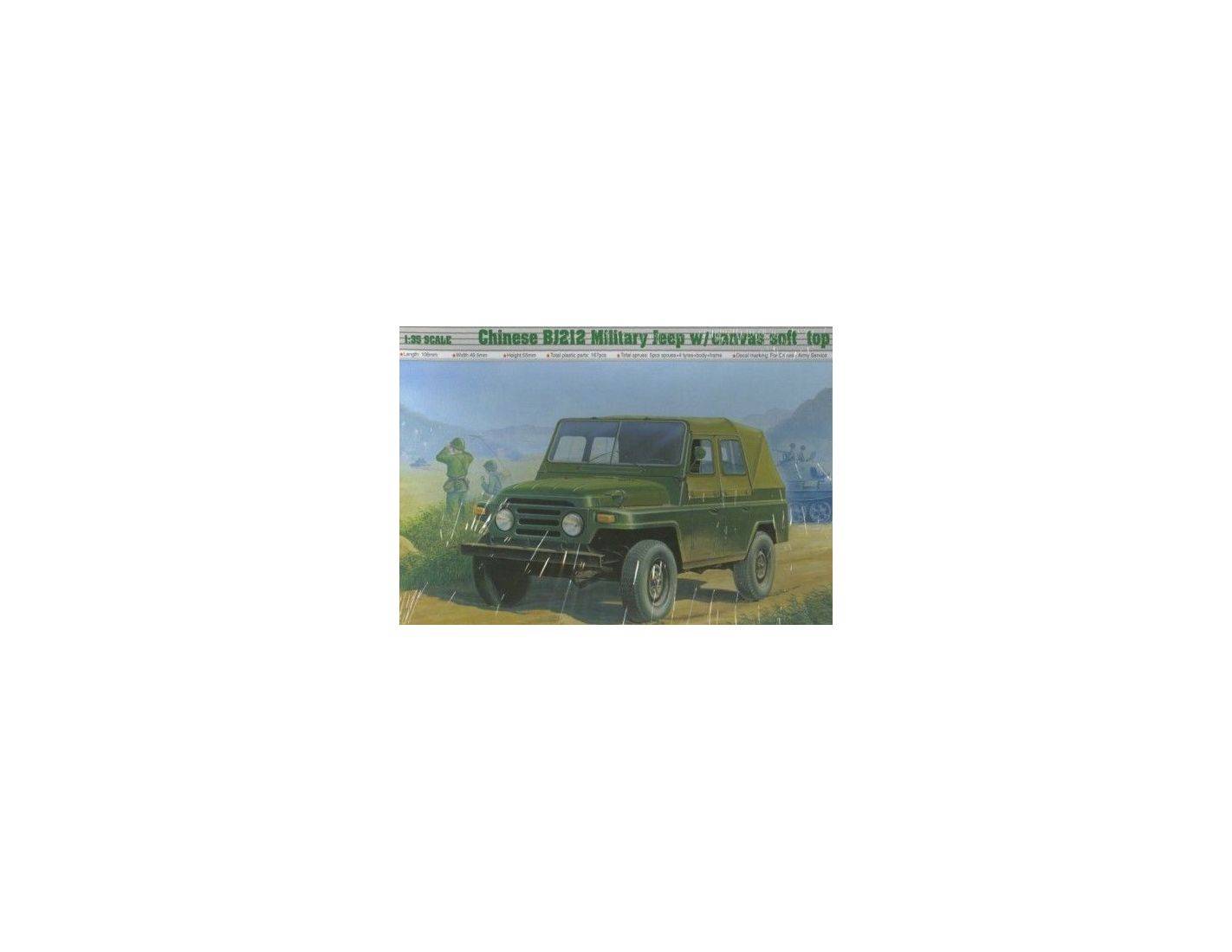 TRUMPETER 02302 CHINESE BJ212 MILITARY JEEP Modellino
