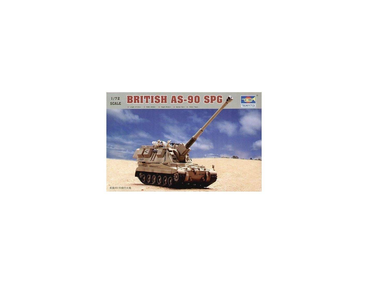 TRUMPETER 07221 BRITISH AS-90 SELF-PROPELLED HOWITZER Modellino