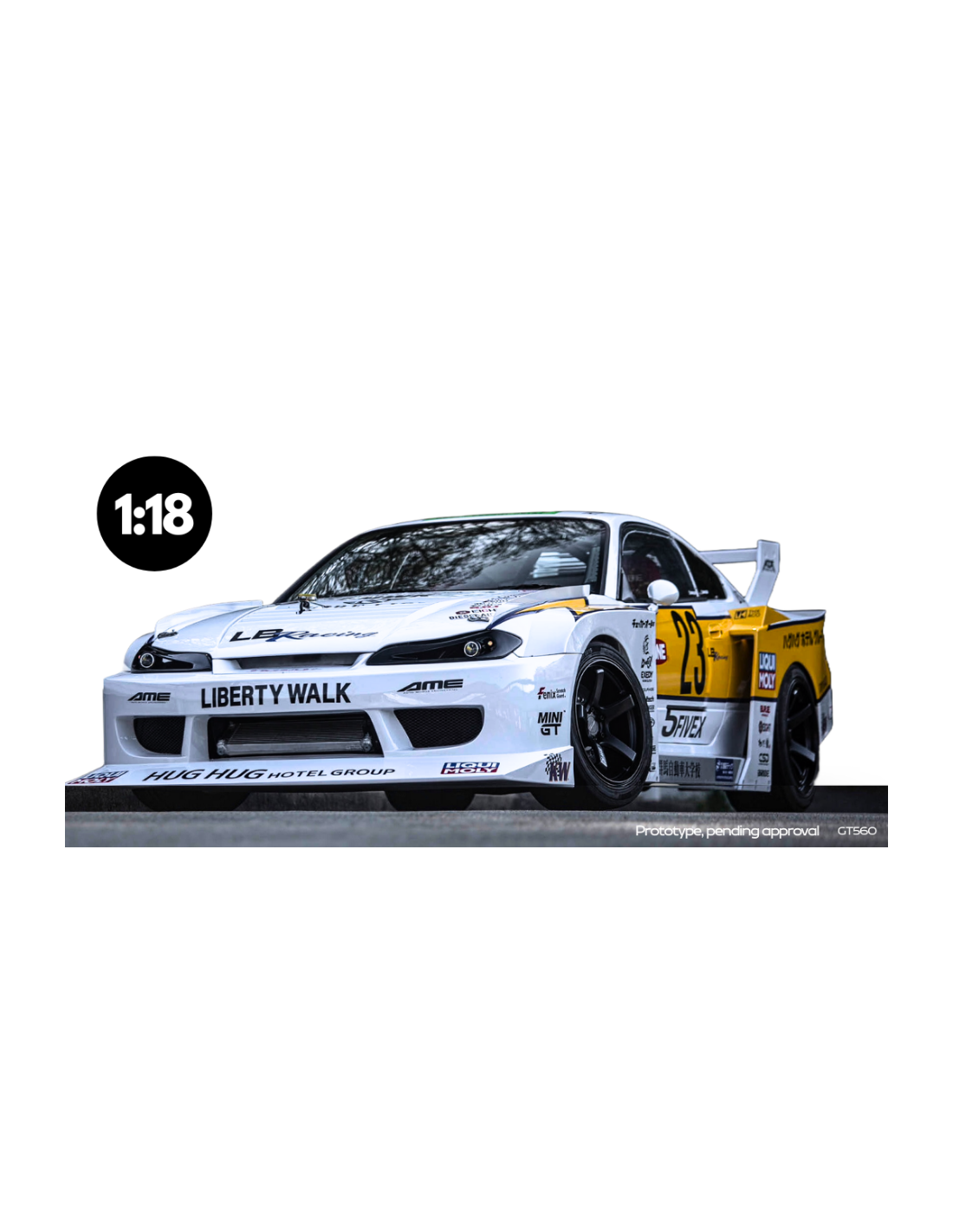 GT SPIRIT GT560 NISSAN S15 SILVA LBSUPER SILHOUETTE 2021 WHITE 1:18 ...