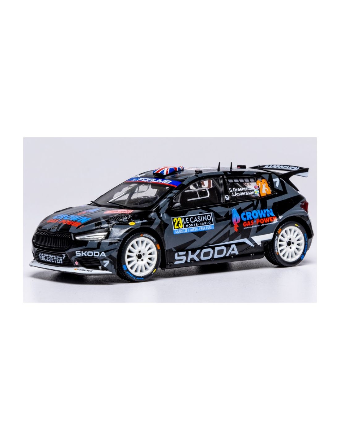 IXO MODEL RAM979 SKODA FABIA RS N.23 RALLY2 MONTE CARLO 2025 GREENSMITH ...