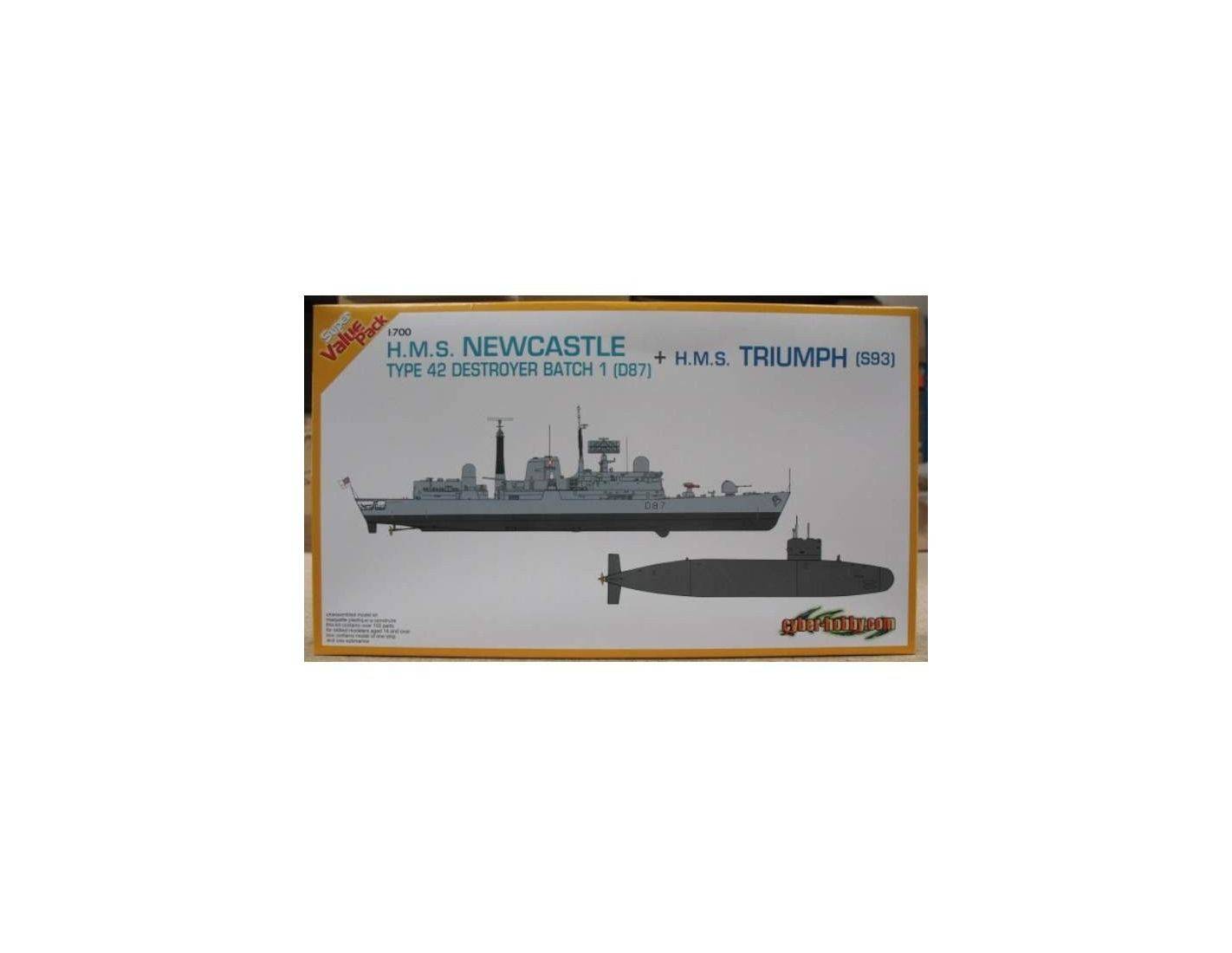 Dragon 7106 H.M.S. Newcastle Type 42 Destroyer Batch 1 (d87) kit 1:700 ...