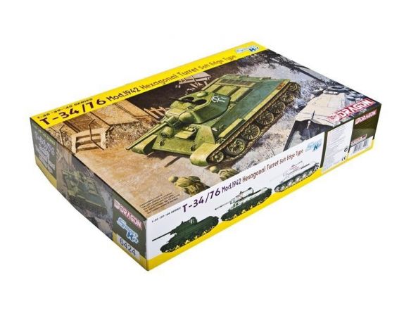 Dragon D6424 T-34/76 mod.1942 Hexagonal Turret Soft Edge Type 1:35 kit ...