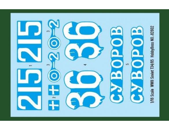 HOBBY BOSS KIT 82602 WWII SOVIET T34/85 Modellino