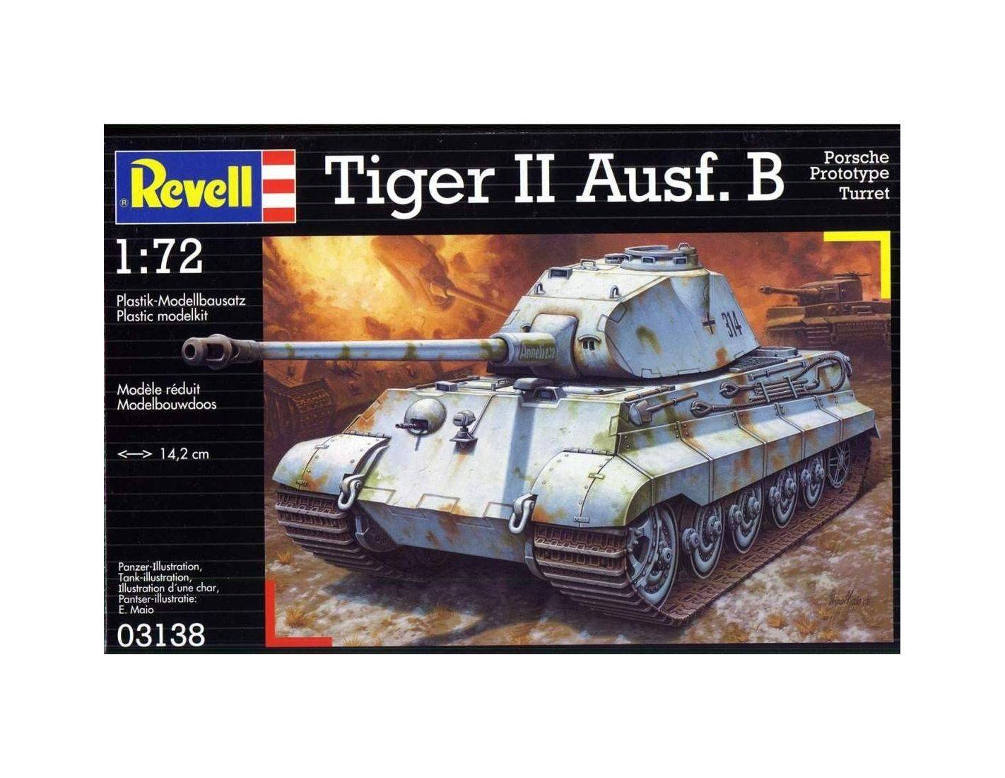 Revell RV3138 TIGER II AUSF.B (PORSCHE PROTOTYPE TURRET) KIT 1:72 Modellino