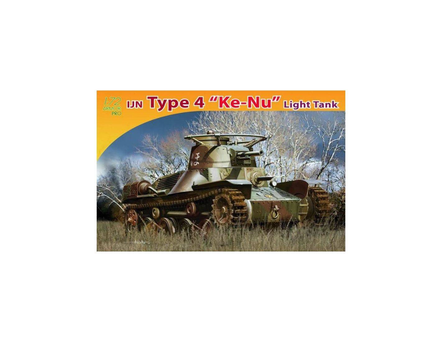 Dragon D7404 IJA TYPE 4 KE-NU LIGHT TANK KIT 1:72 Modellino