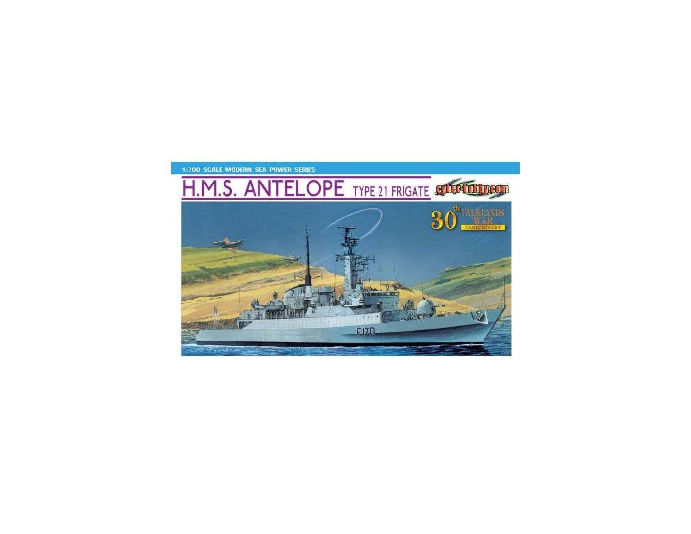 Dragon D7122 H.M.S. ANTELOPE TYPE 21 FRIGATE KIT 1:700 Modellino