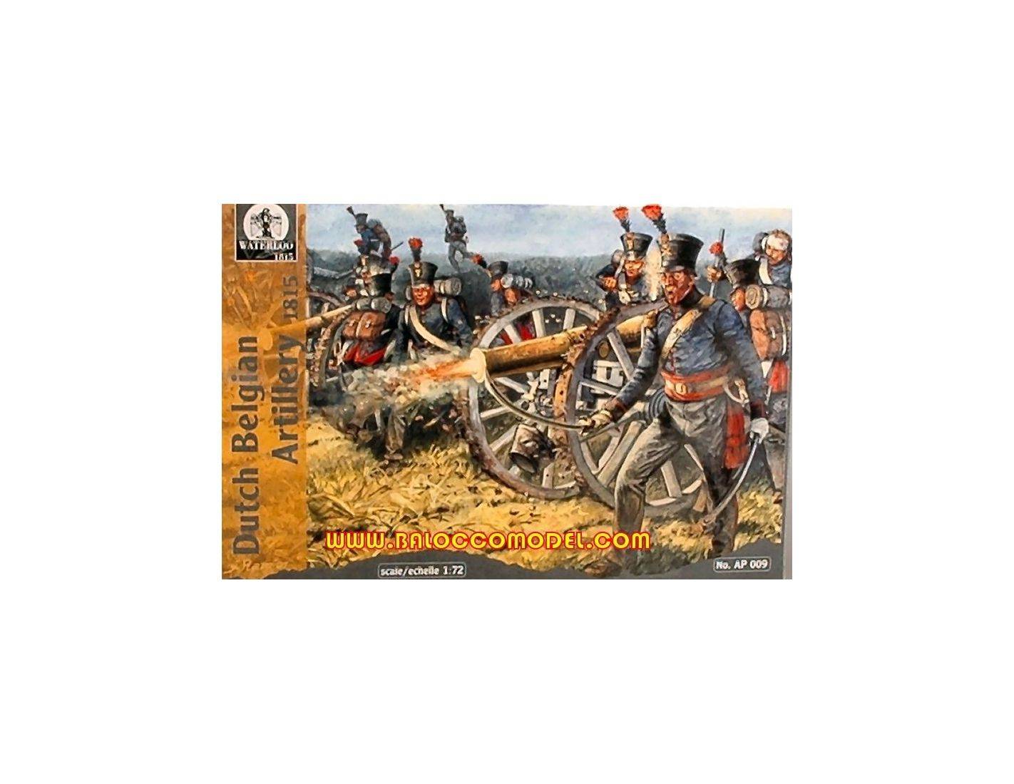 Waterloo AP009 DUTCH BELGIAN ARTILLERY 1815 1:72 Modellino