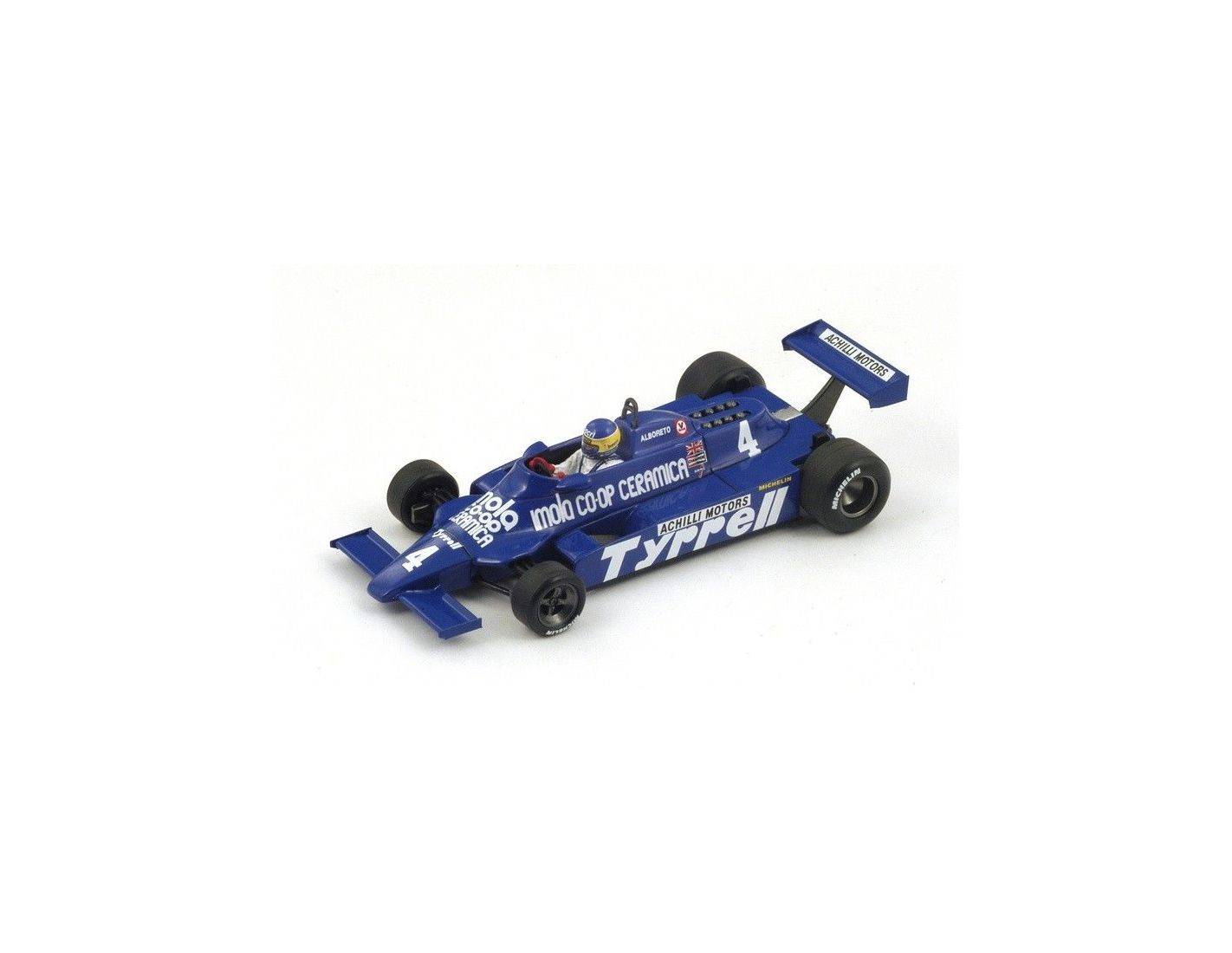 Spark Model S4320 TYRRELL 010 M.ALBORETO 1981 N.4 ACCIDENT S.MARINO GP ...