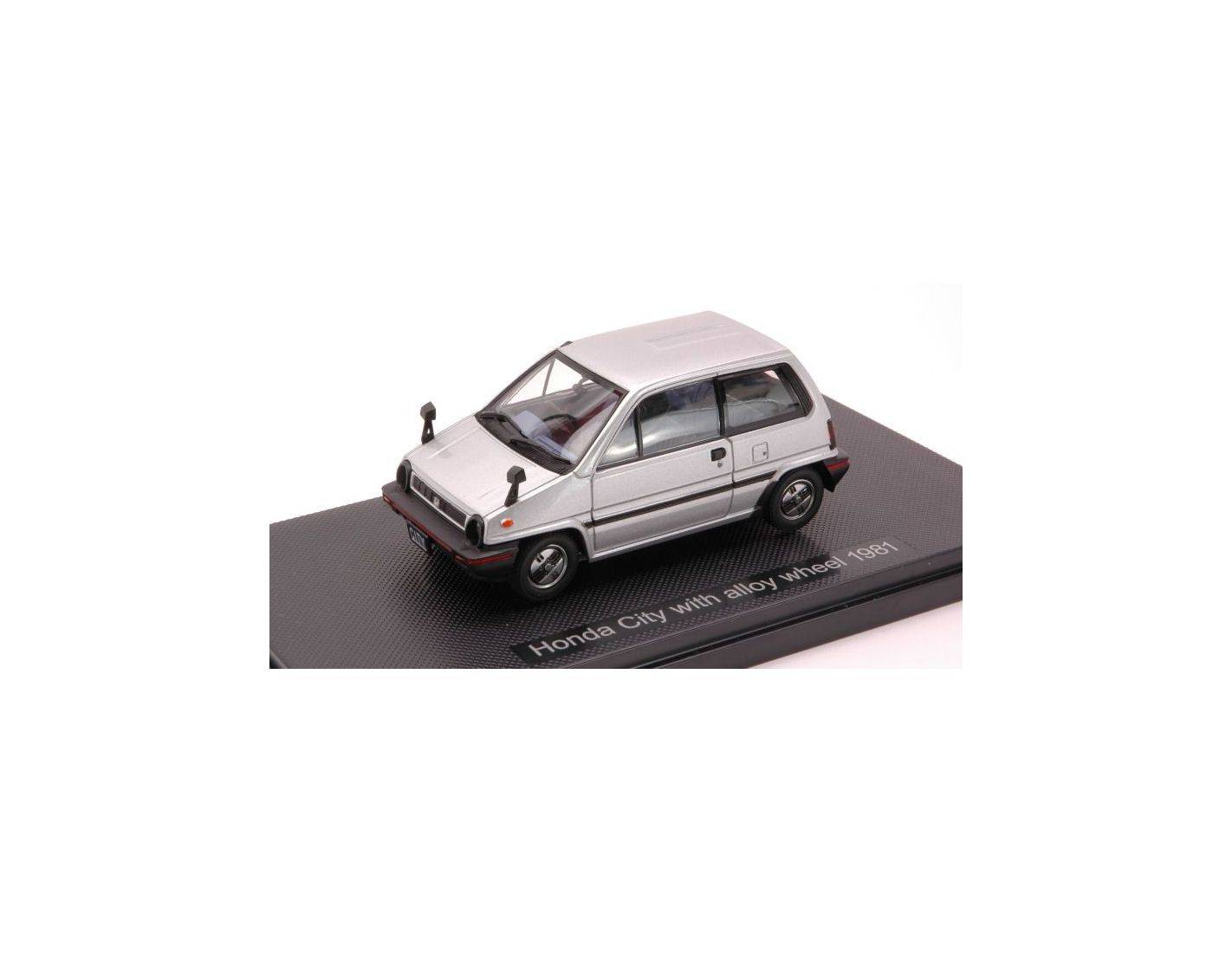 Ebbro EB44492 HONDA CITY W/ALLOY WHEEL 1981SILVER 1:43 Modellino