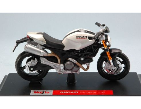 Maisto MI08056W DUCATI MONSTER 696 WHITE-PEARL 1:18 Modellino