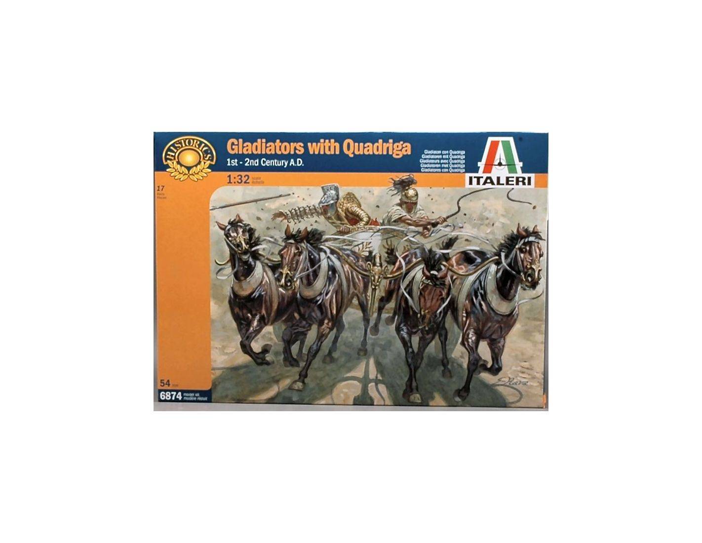 Italeri IT6874 GLADIATORS W/QUADRIGA KIT 1:32 Modellino