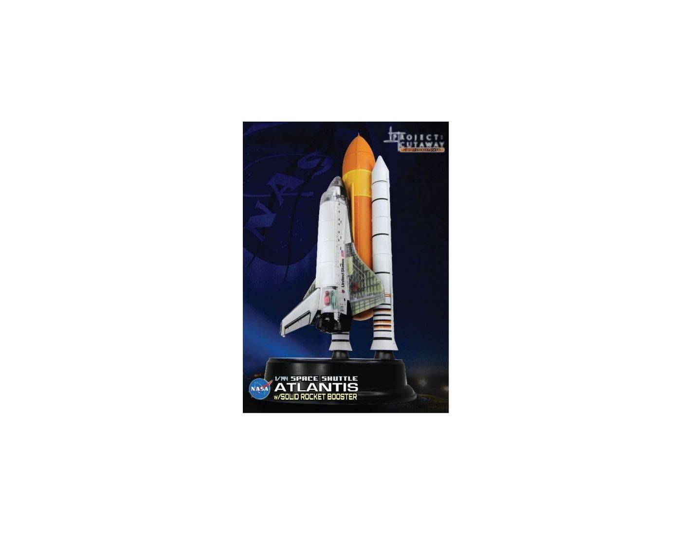 DRAGON SPACE COLLECTION 47404 SPACE SHUTTLE ATLANTIS WITH SOLID ROCKET BOOSTER Modellino