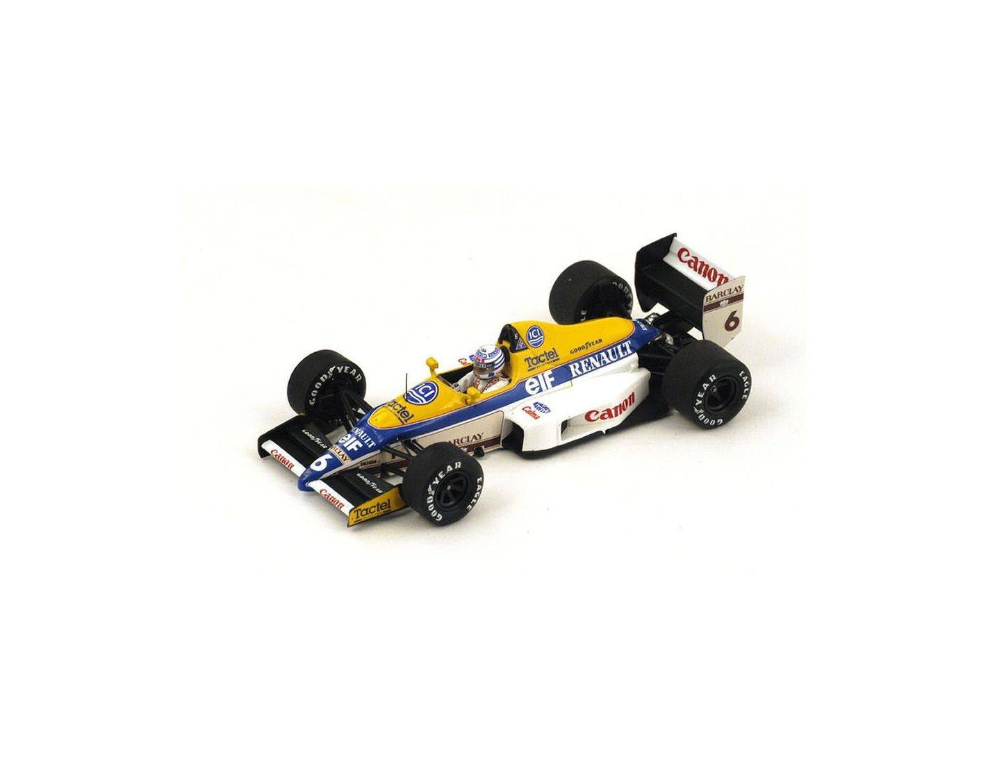 Spark Model S4321 WILLIAMS FW12C R.PATRESE 1989 N.6 2nd US GP 1:43 ...