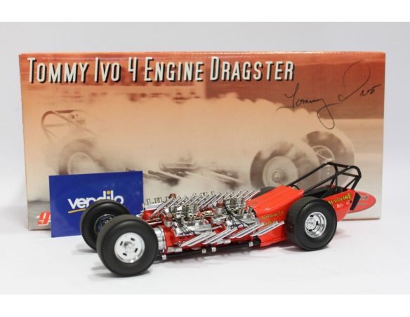 GMP Models 1800809 Dragster Tommy Ivo 4 Engine 1:24 Difettoso Modellino