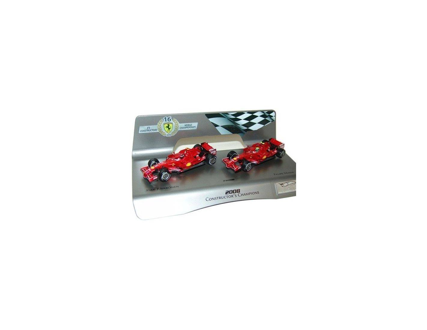Mattel L8784 SET 2 PCS. FERRARI F2008 1/43 Modellino