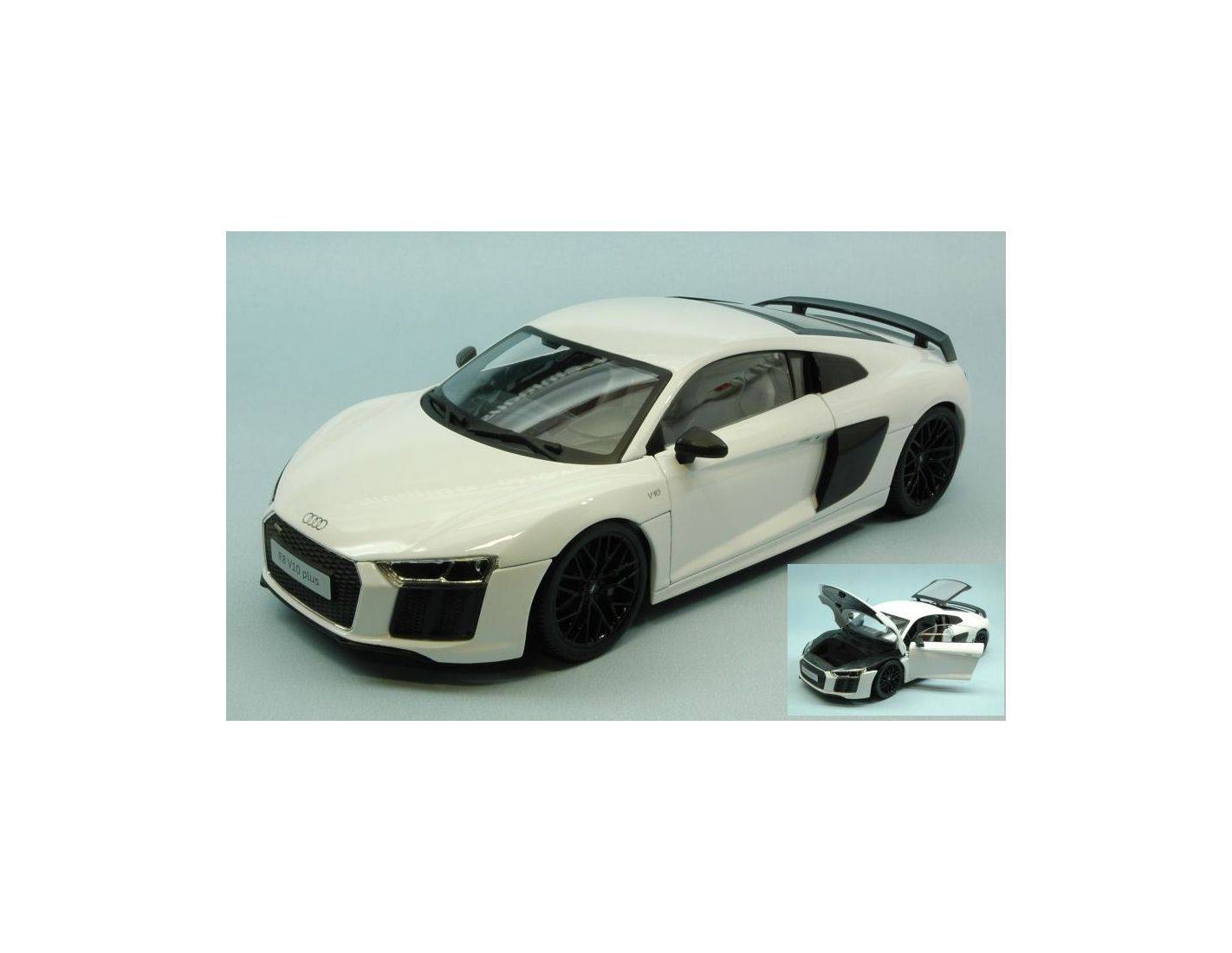 Maisto MI38135W AUDI R8 V10 PLUS 2015 WHITE EXCLUSIVE SERIES 1:18 Modellino