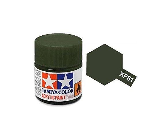 Tamiya Mini XF-81 Dark Green 2 RAF Colore Acrylic per modellismo