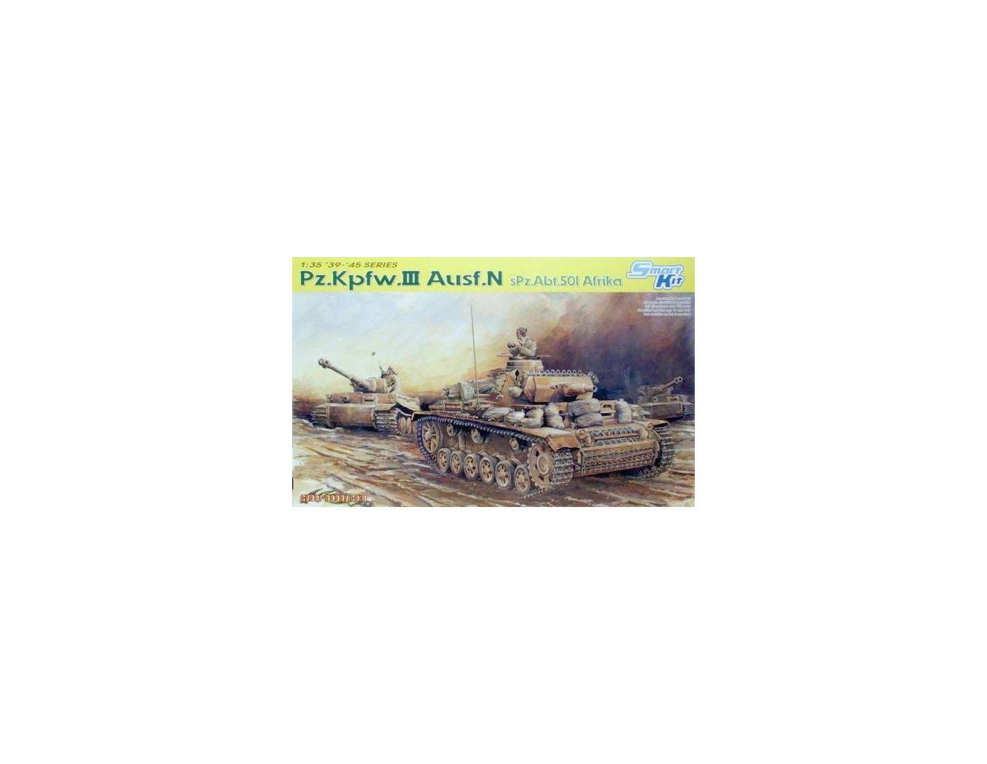 Dragon 6431 Pz.Kpfw. III Ausf.N sPzAbt501 Afrika 1:35 Kit Militari