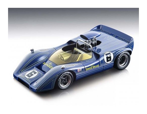 Tecnomodel TMD1856A MCLAREN M6B CAN AM N.6 WINNER BRIDGEHAMPTON GP 1968 MARK DONOHUE 1:18 Modellino