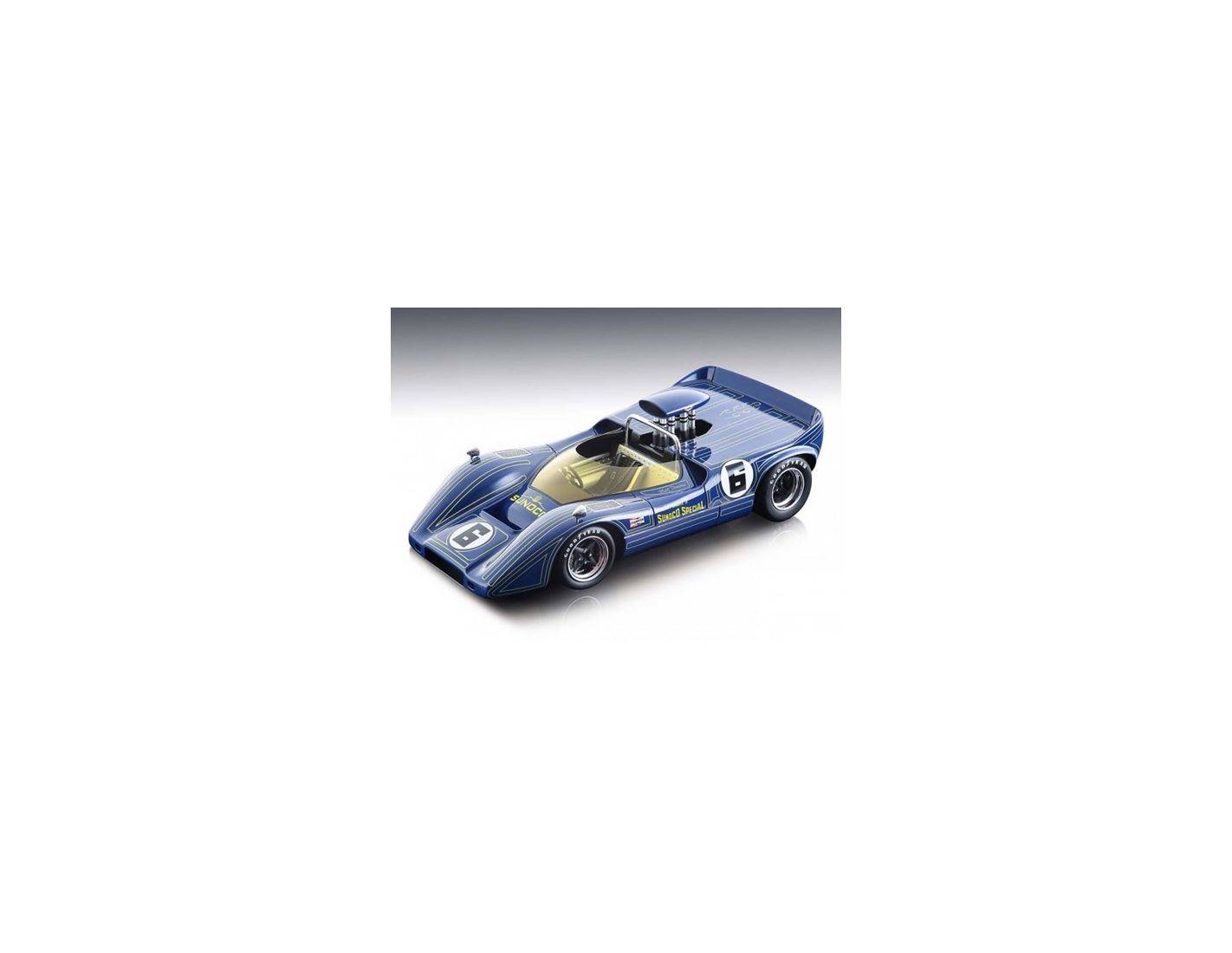 Tecnomodel TMD1856A MCLAREN M6B CAN AM N.6 WINNER BRIDGEHAMPTON GP 1968 MARK DONOHUE 1:18 Modellino
