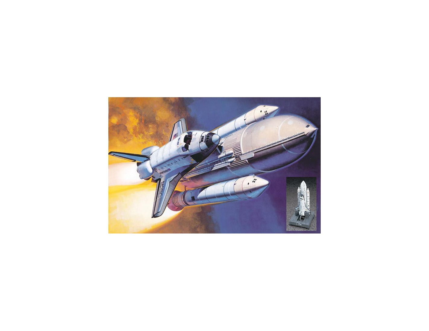 Hasegawa HG10729 SPACE SHUTTLE ORBITER W/BOOSTERS KIT 1:200 Modellino