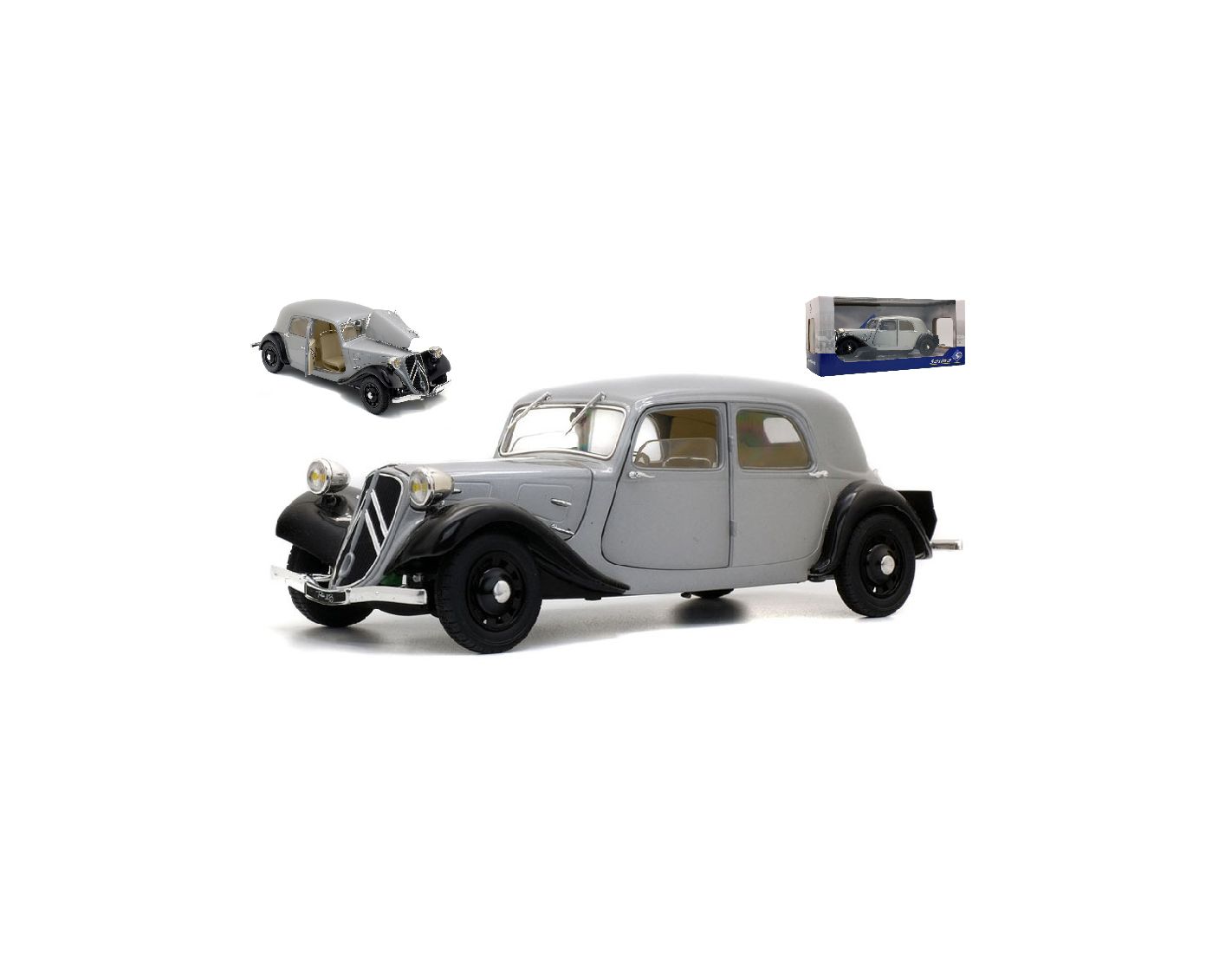 Solido SL1800904 CITROEN TRACTION 11B 1937 SILVER 1:18 Modellino