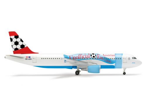Herpa 507936 Austrian Airlines Airbus A320 "EM 2008" 1:500 Aereo Modellino