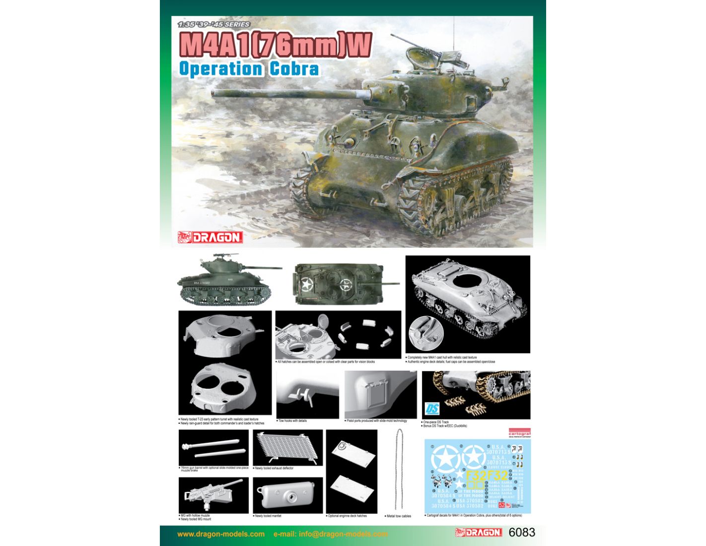 Dragon D6083 M3 A 3 SHERMAN KIT 1:35 Modellino