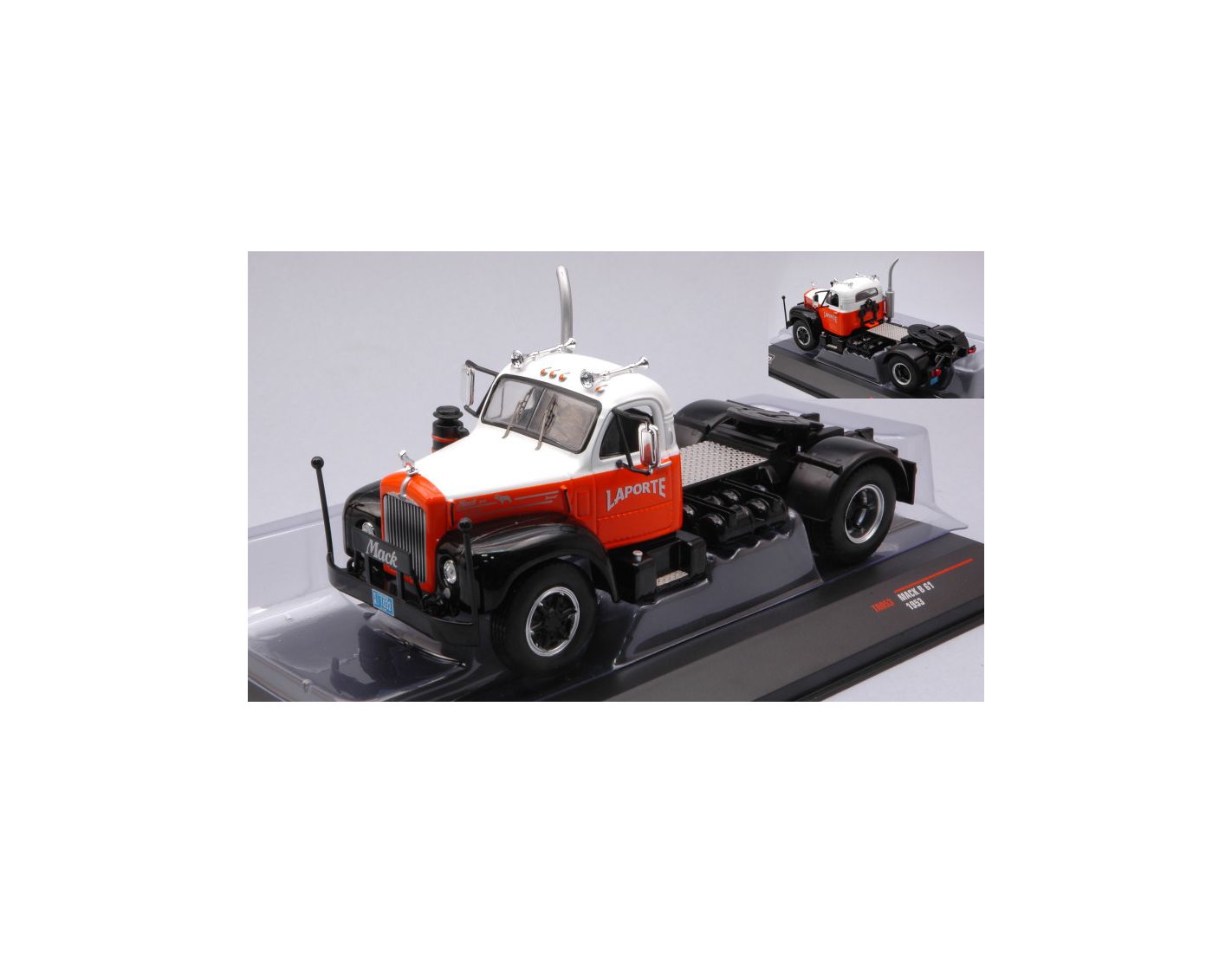 Ixo model TR053 MACK B 61 1953 WHITE/RED 1:43 Modellino