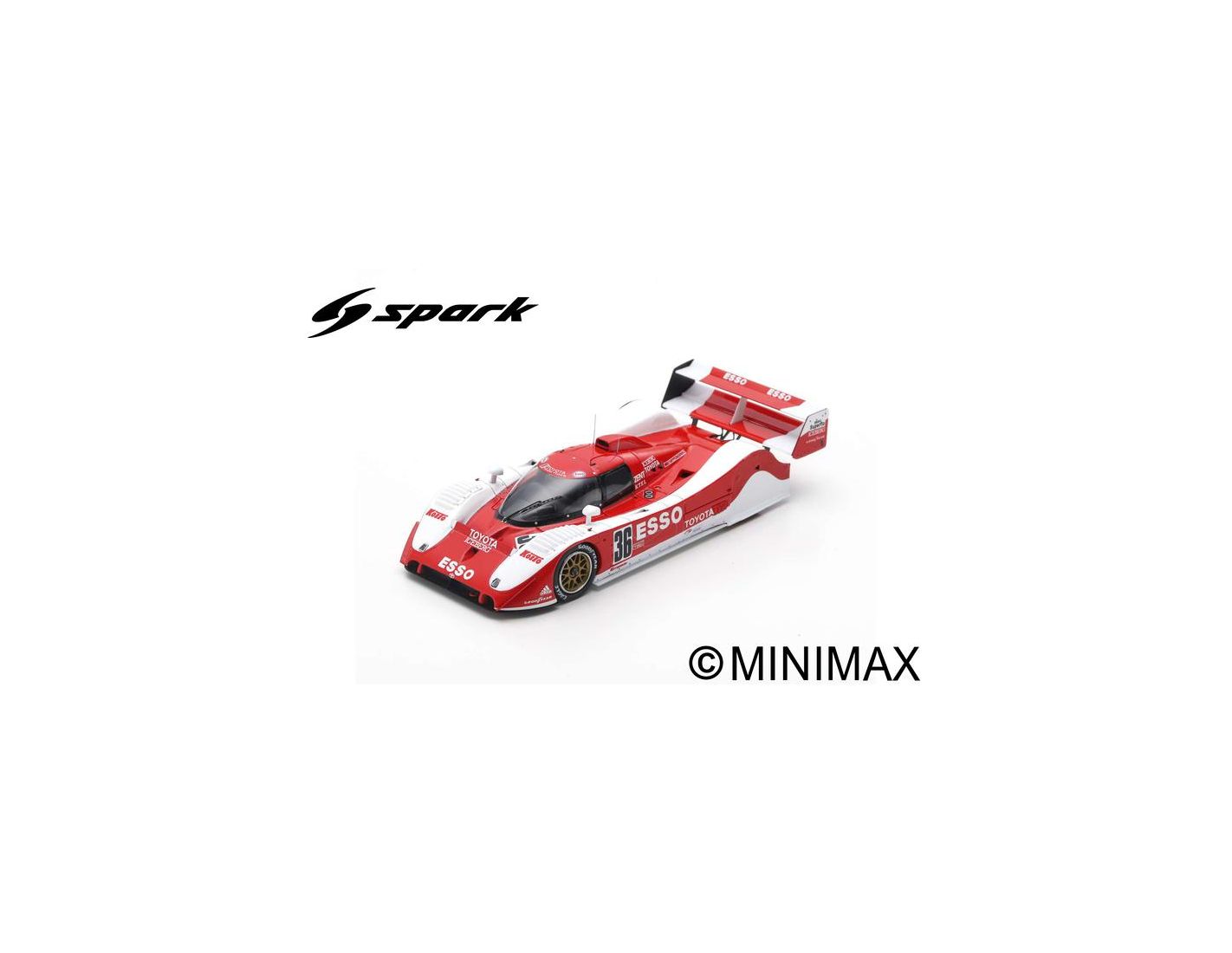 SPARK MODEL SJ068 TOYOTA TS010 N.36 WINNER 500 KM IN MINE 1992 G.LEES-J ...
