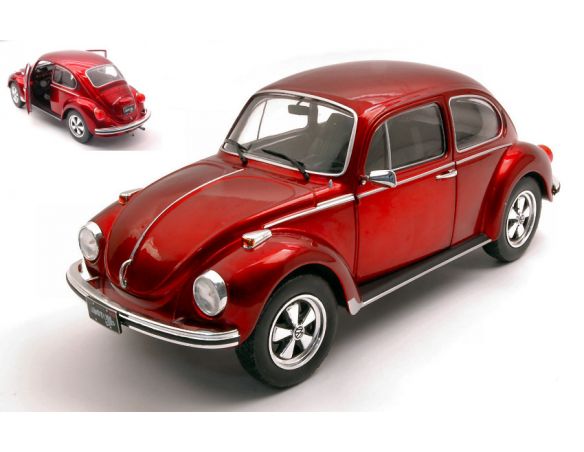 SOLIDO SL1800512 VW BEETLE 1303 1974 CUSTOM METALLIC RED 1:18 Modellino