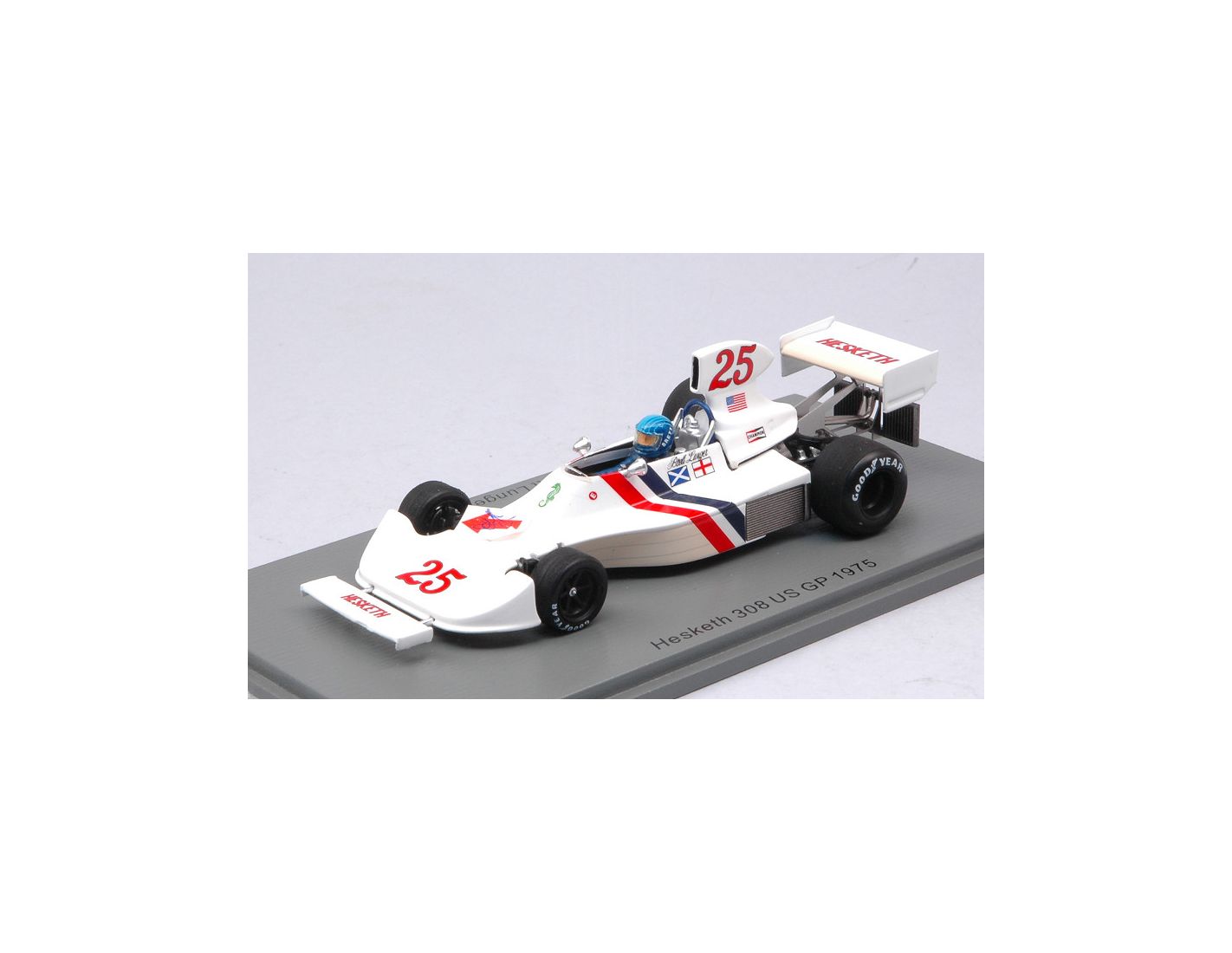 SPARK MODEL S2468 HESKETH 306 BRETT LUNGER 1975 N.25 US GP 1:43 Modellino