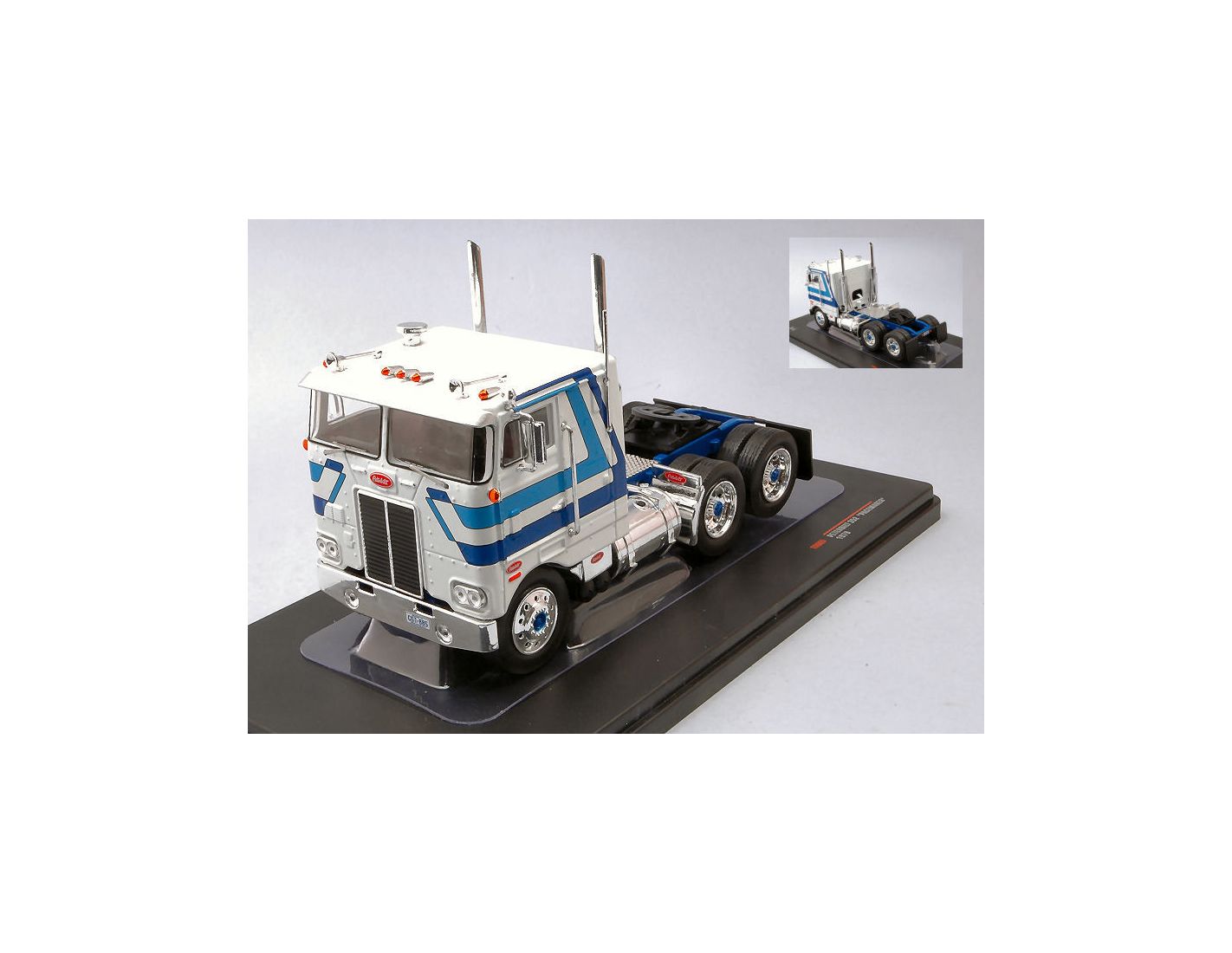 IXO MODEL TR065 PETERBILT 352 PACEMAKER WHITE/BLUE 1:43 Modellino