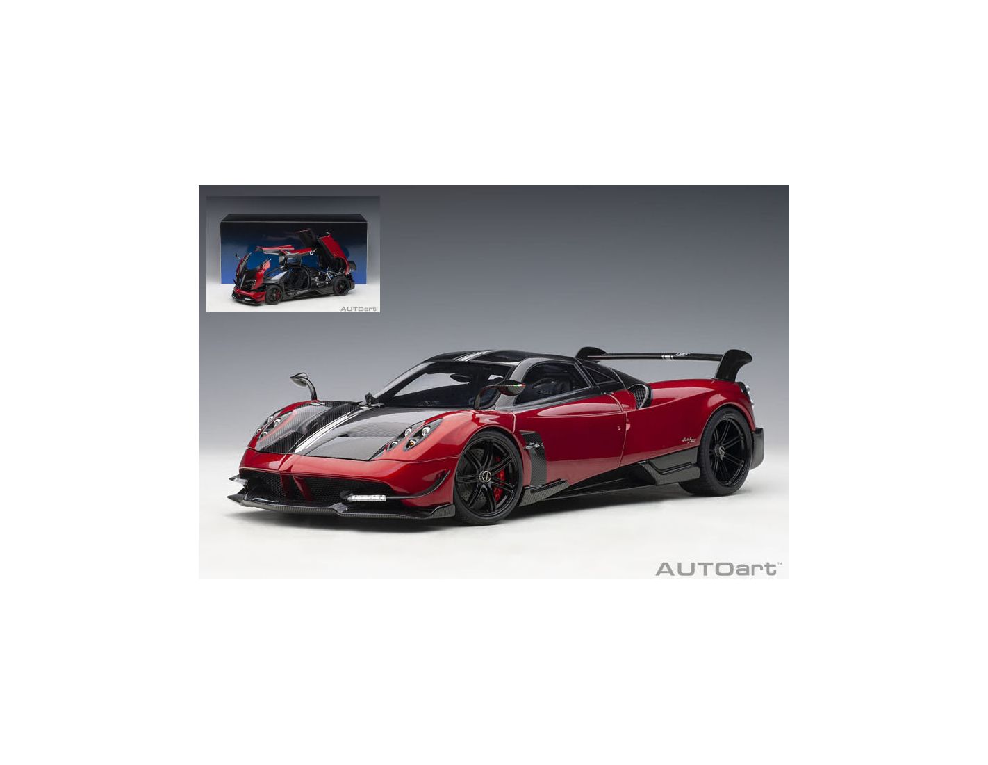 AUTOART AA78276 PAGANI HUAYRA BC 2016 RED/CARBON 1:18 Modellino