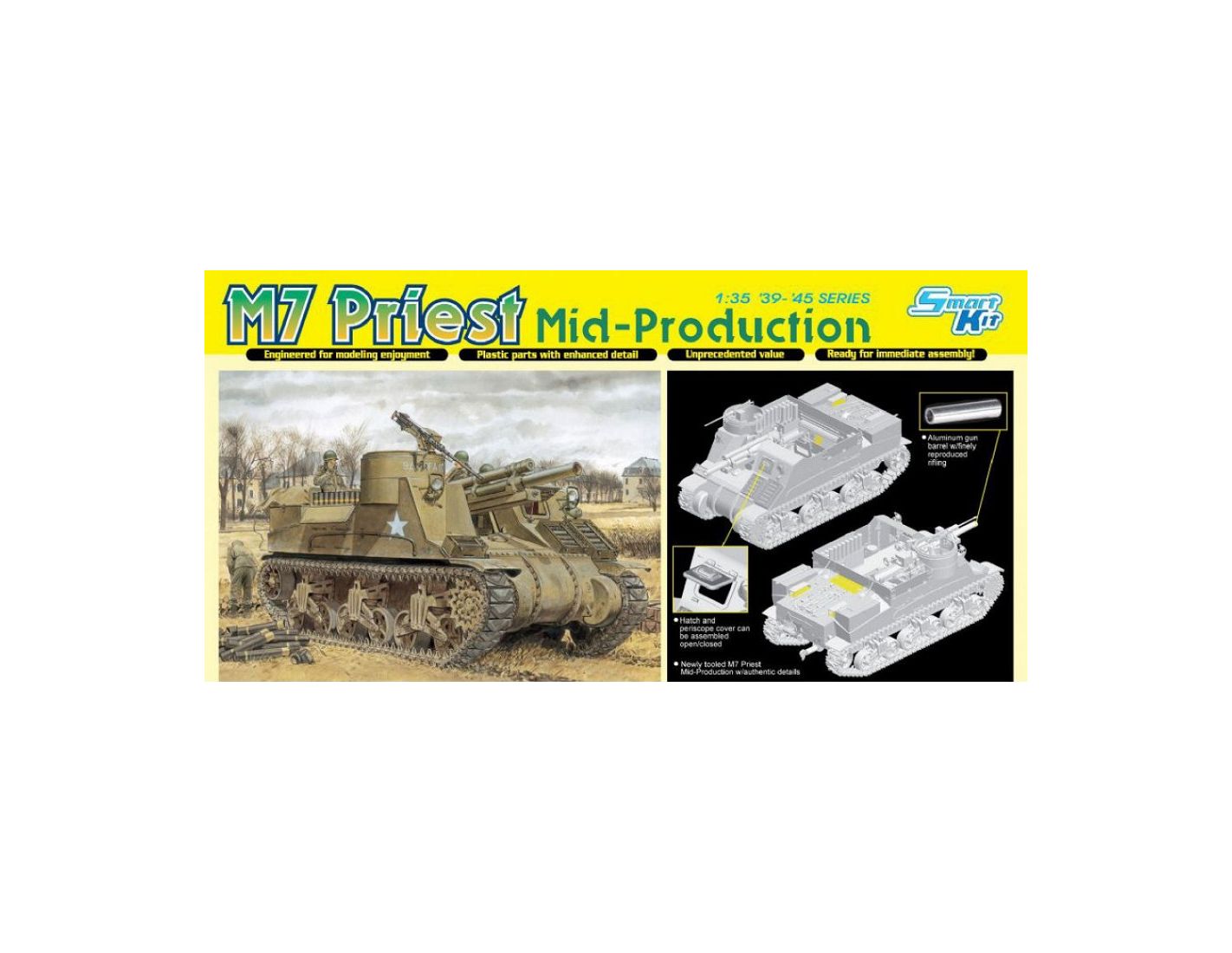 DRAGON D6637 M7 PRIEST MID PRODUCTION KIT 1:35 Modellino