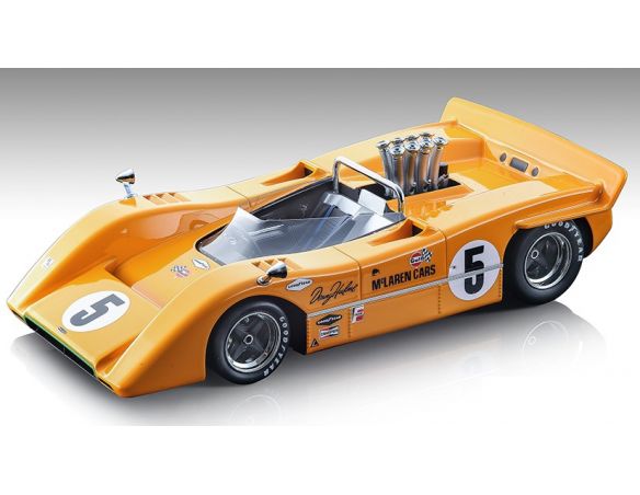 TECNOMODEL TMD18252B MCLAREN M8A CAN-AM N.5 WINN.ROAD AMERICA 1968 D.HULME 1:18 Modellino