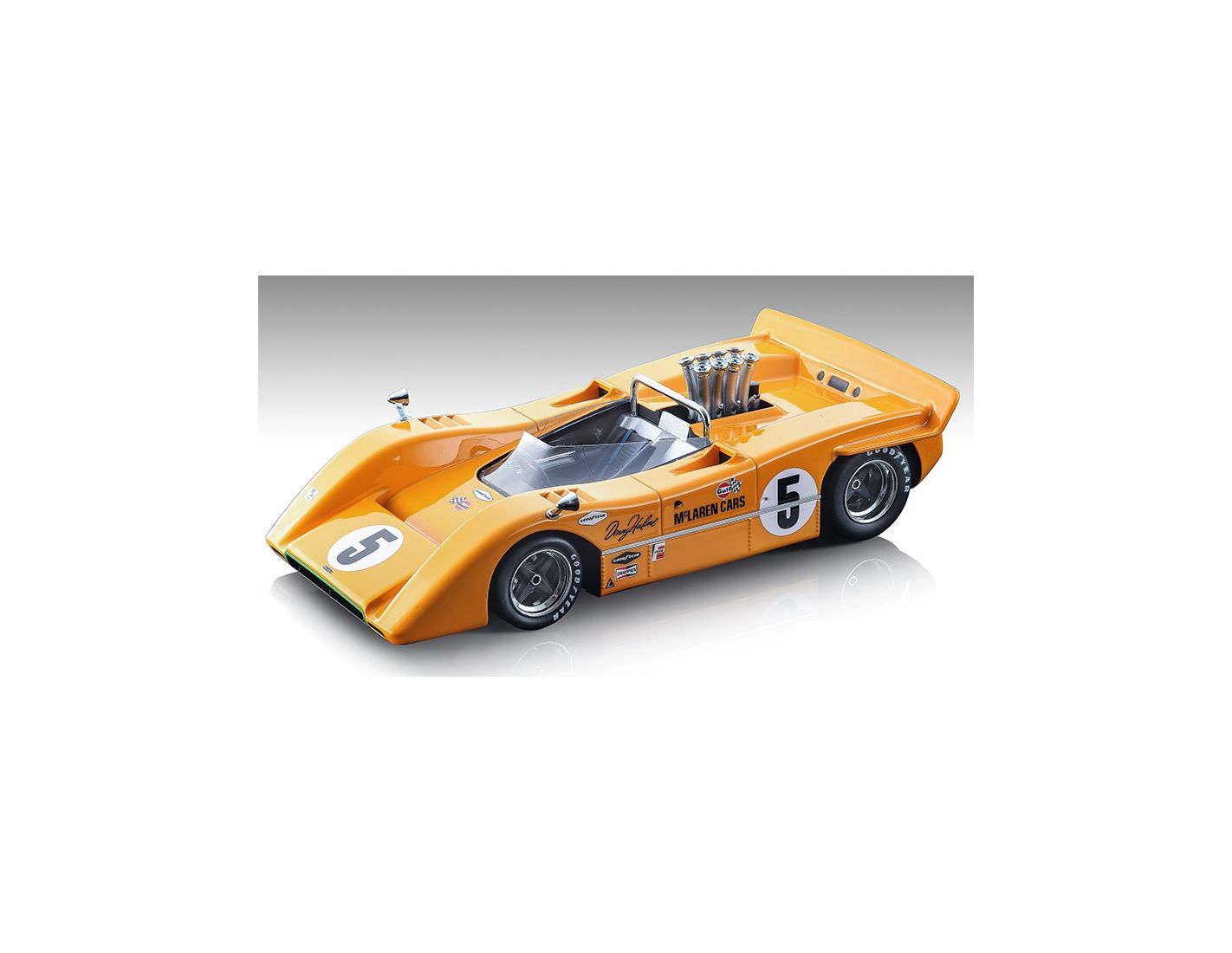 TECNOMODEL TMD18252B MCLAREN M8A CAN-AM N.5 WINN.ROAD AMERICA 1968 D.HULME 1:18 Modellino