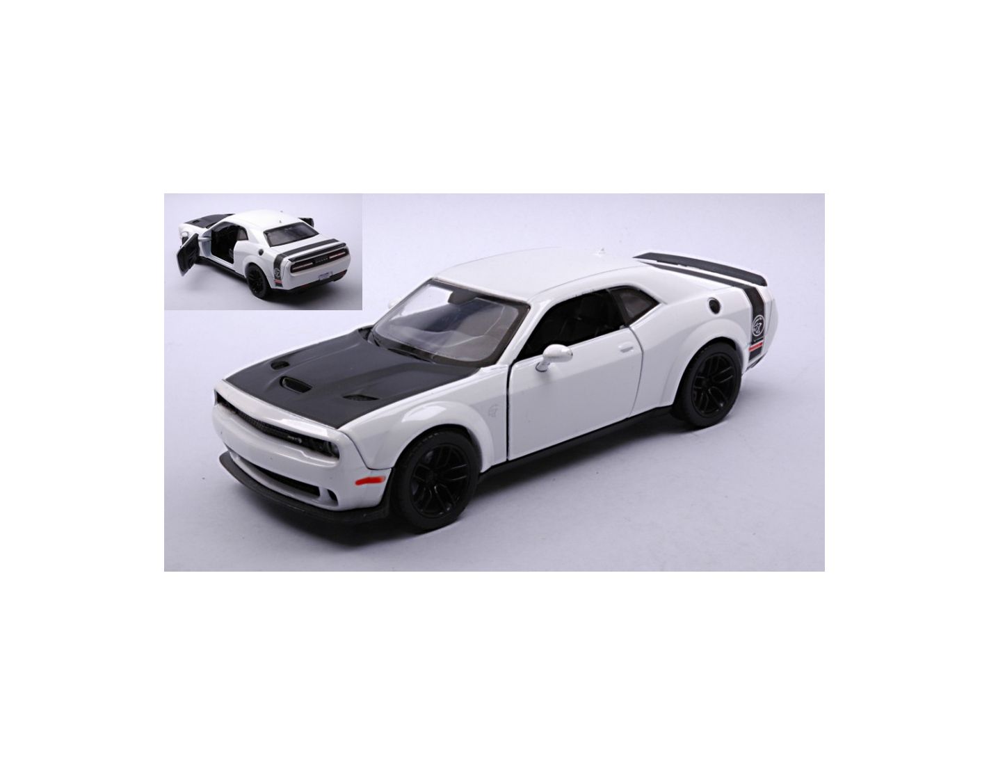 MOTORMAX MTM79350W DODGE CHALLENGER SRT HELLCAT WIDE-BODY WHITE 1:24 ...