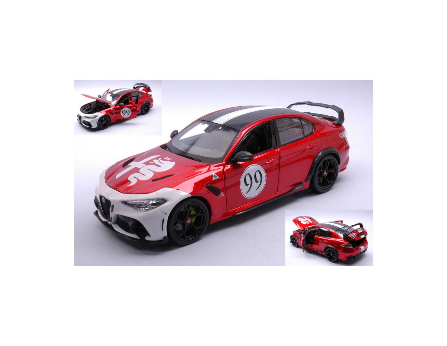 BBURAGO BU01449 ALFA ROMEO GIULIA GTA N.99 RACING 2020 1:18 Modellino