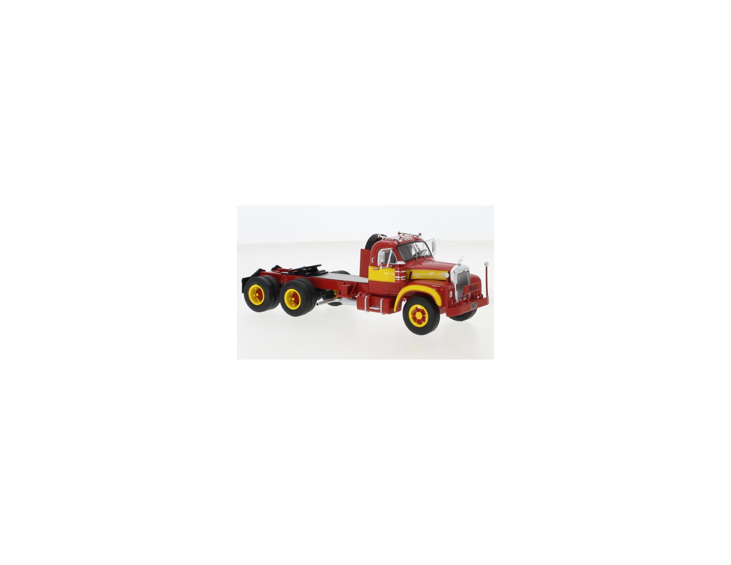 IXO MODEL TR131 MACK B 61 1953 RED/YELLOW 1:43 Modellino