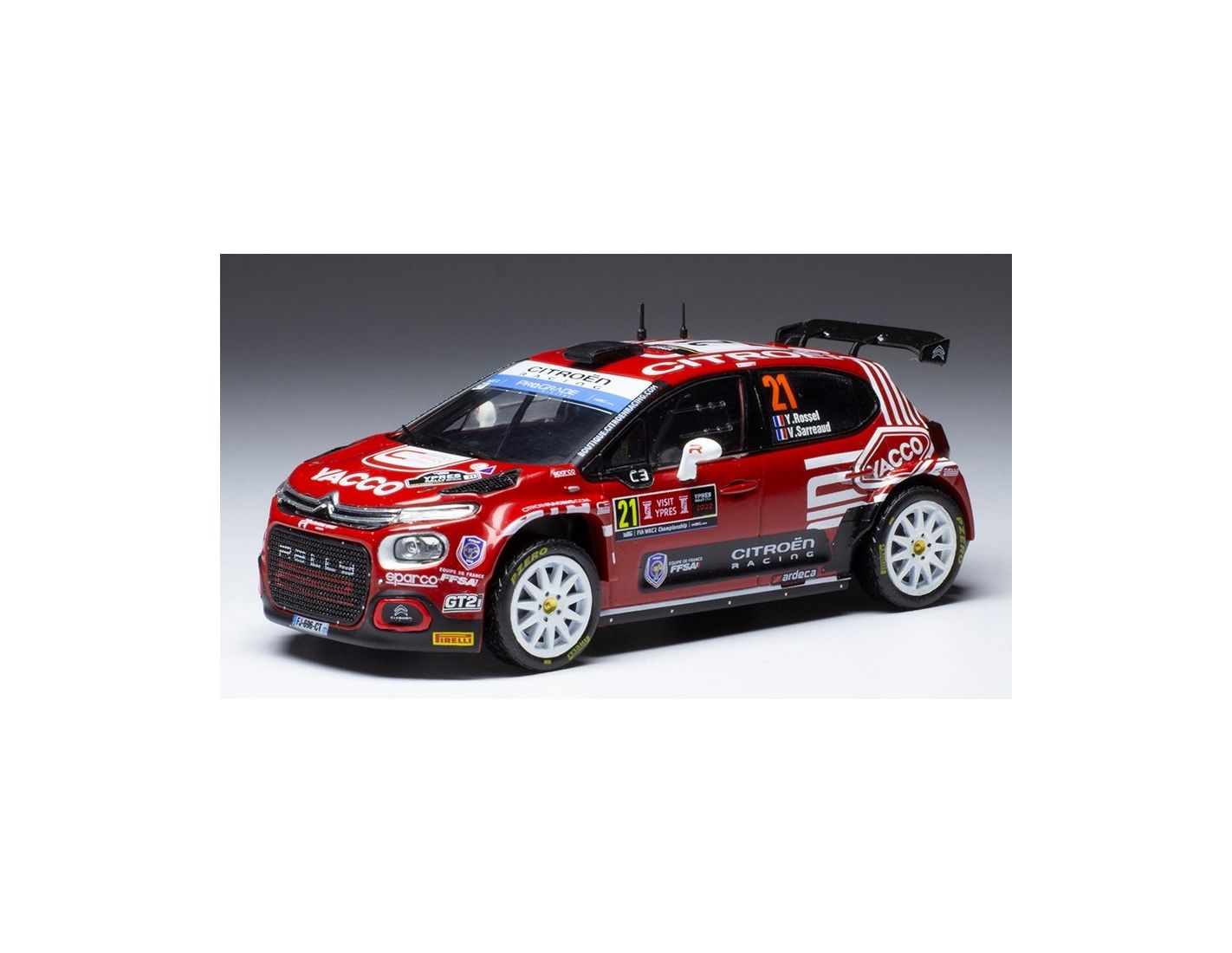 IXO MODEL RAM878 CITROEN C3 RALLY 2 N.21 WRC2 RALLY YPERN 2022ROSSEL ...