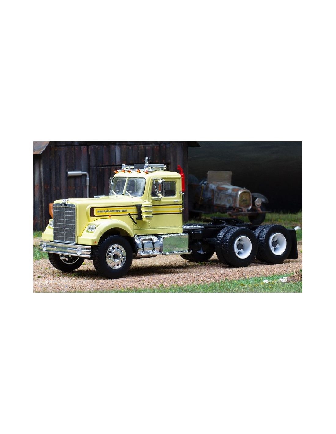 IXO MODEL TR161 WHITE WESTERN STAR 4864 1970 YELLOW 1:43 Modellino