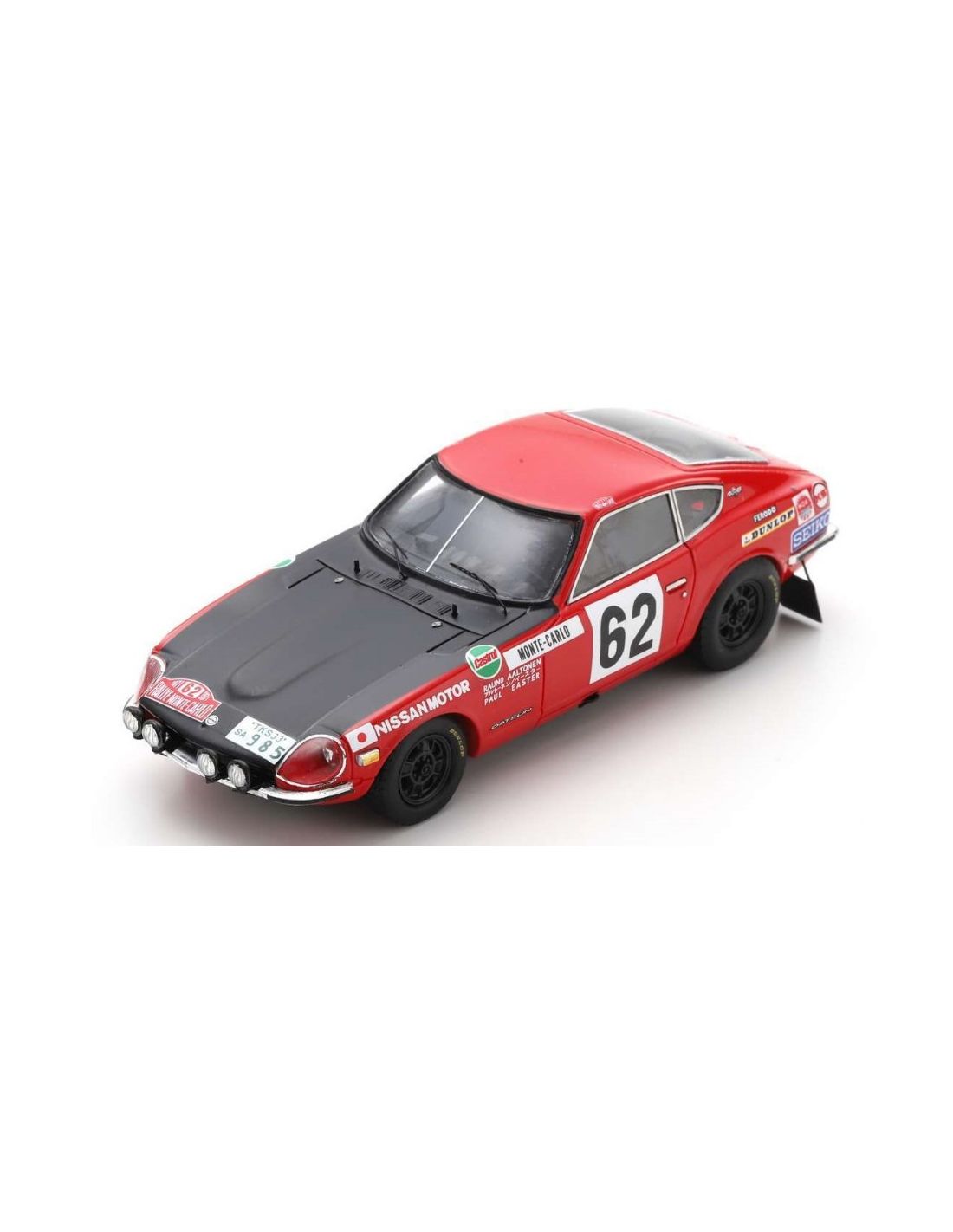 SPARK MODEL S6283 DATSUN 240 Z N.62 RALLY MONTE CARLO 1971 AALTONEN-EASTER 1:43 Modellino