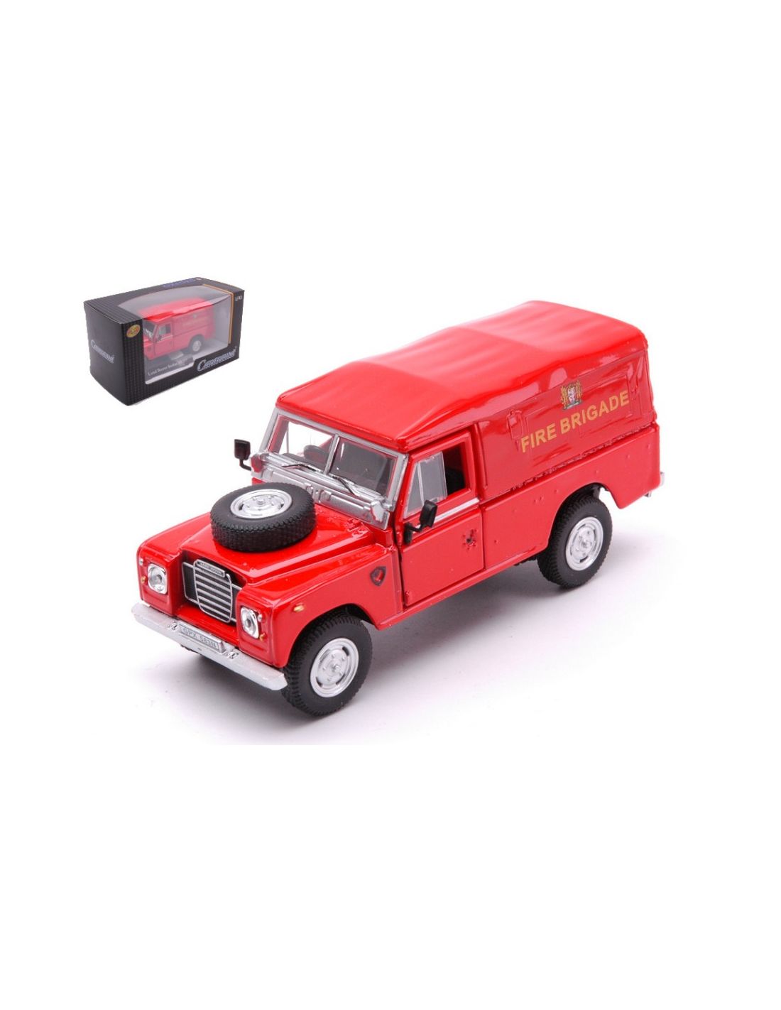 CARARAMA CA451750 LAND ROVER SERIE III 109 SOFT TOP FIRE BRIGADE 1:43 ...