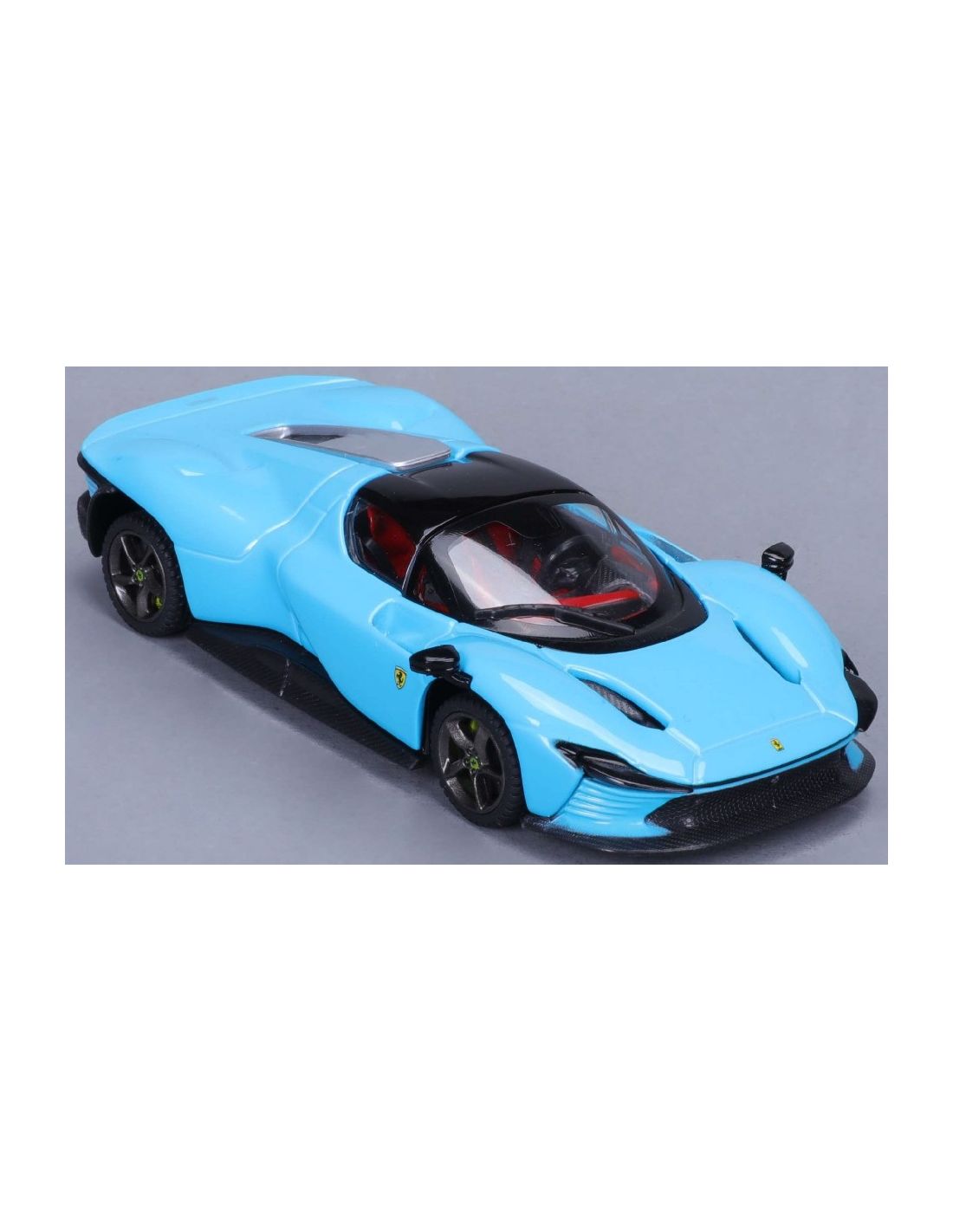 BBURAGO BU36914B FERRARI DAYTONA SP3 LIGHT BLUE SIGNATURE 1:43 Modellino